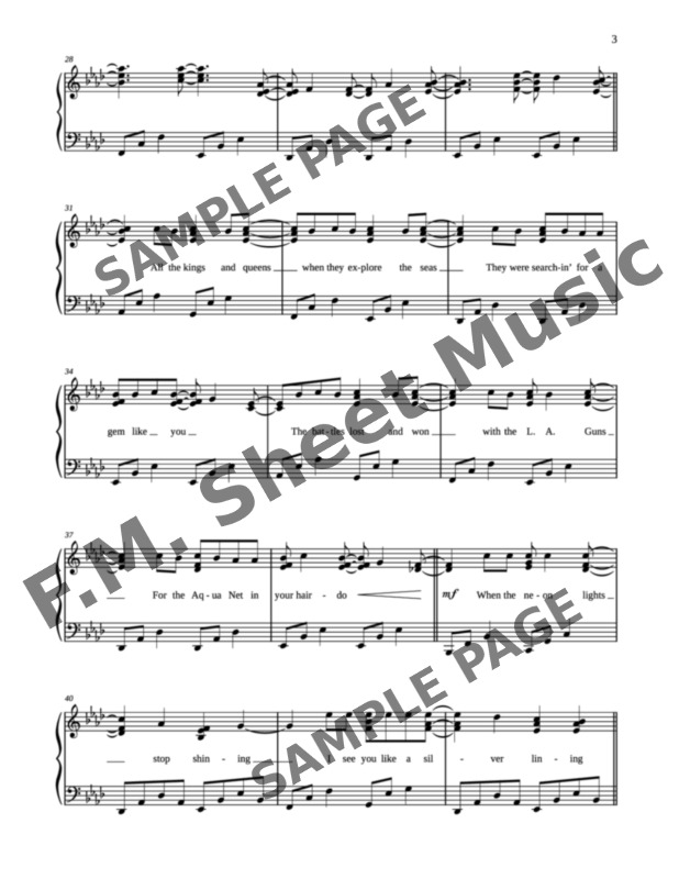 Precious Metal Girl (Intermediate Piano) By Weezer - F.M. Sheet Music - Pop Arrangements by ...